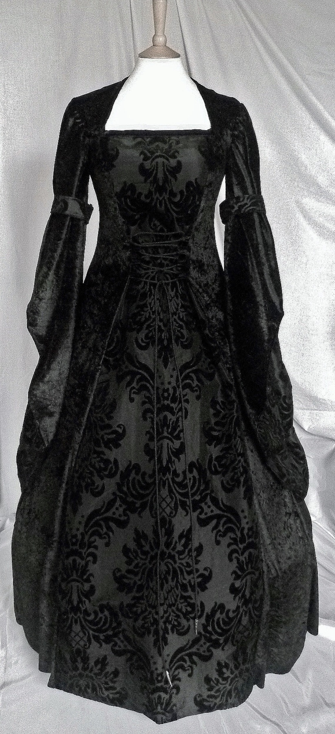 Black Gothic Wedding Dress Renaissance Dress Medieval - Etsy