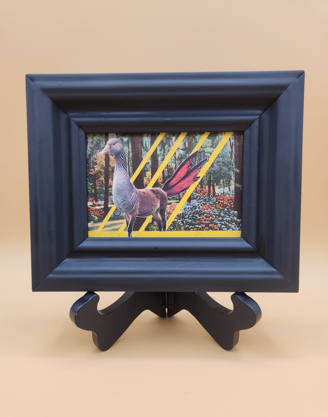 Small Animal Collage, Dreamscape, Paper Cutout, Mixed Media, Postcard ...