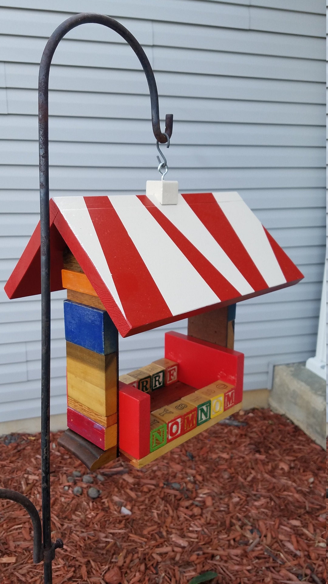 Reclaimed Wood Bird Feeder: Colorful Modern Garden Decor - Etsy