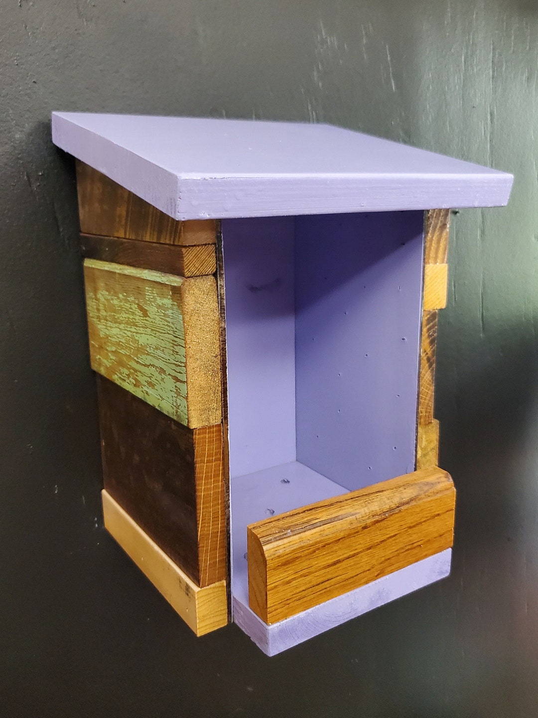 Small Nesting Box Reclaimed Wood Indoor/outdoor Rustic Garden Feature ...