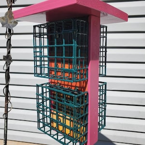 Hanging Suet Bird Feeder: Double Sided Reclaimed Wood, Outdoor - Etsy