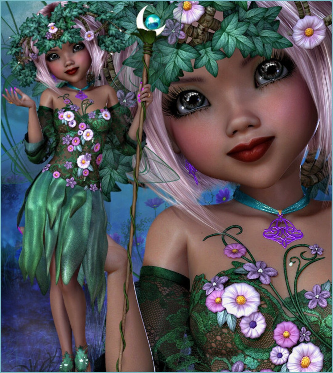 Spring Flower Fairy Graphics - Etsy