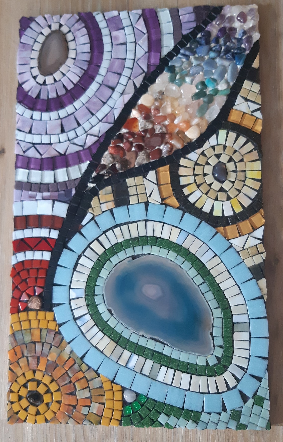 Abstract Picture Glass Mosaic Art Mosaic Wall Art Wall - Etsy