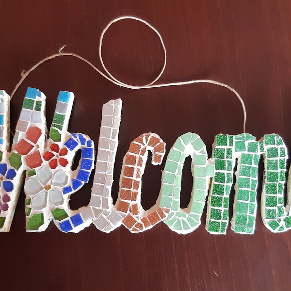 Mosaic Garden Sign - Etsy