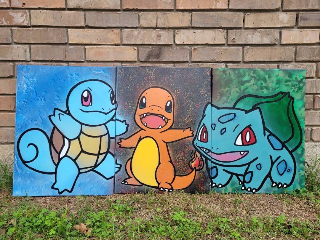 CUSTOM Pokemon Painting various Sizes - Etsy UK