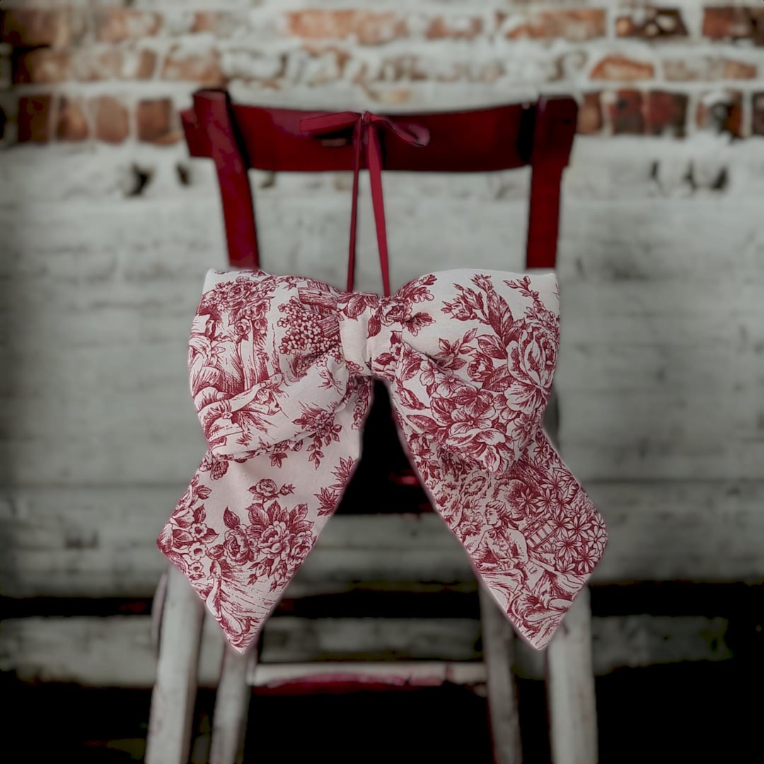 French Cottage Decor Style, Toile De Jouy Decorative Bow, Pompadour ...