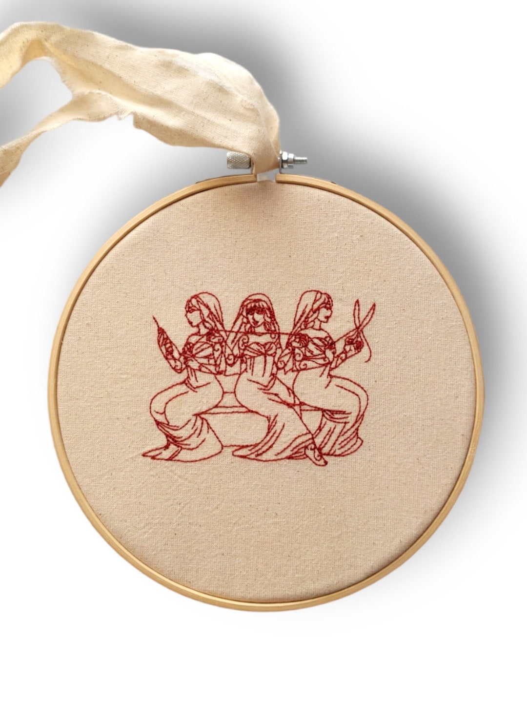 Fates Wall Art Greek Mythology Home Decor, Embroidered Wall Art, Greek ...