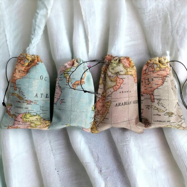 World Map Paper Bags - Etsy