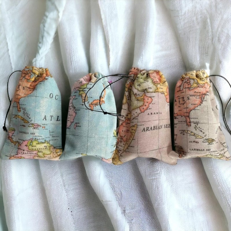 World Map Paper Bags - Etsy
