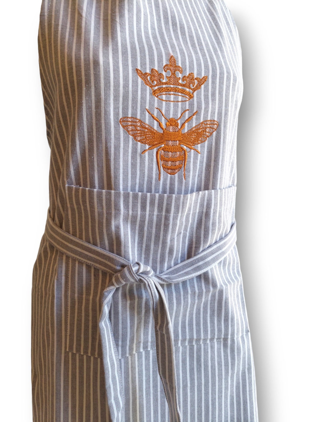 Gray Queen Bee Apron, Gift for the Host, Mother's Day Gift, Chef's Gift ...
