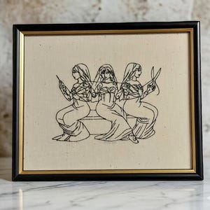 The Three Fates Embroidery Wall Art – Greek Mythology Textile Decor - Etsy