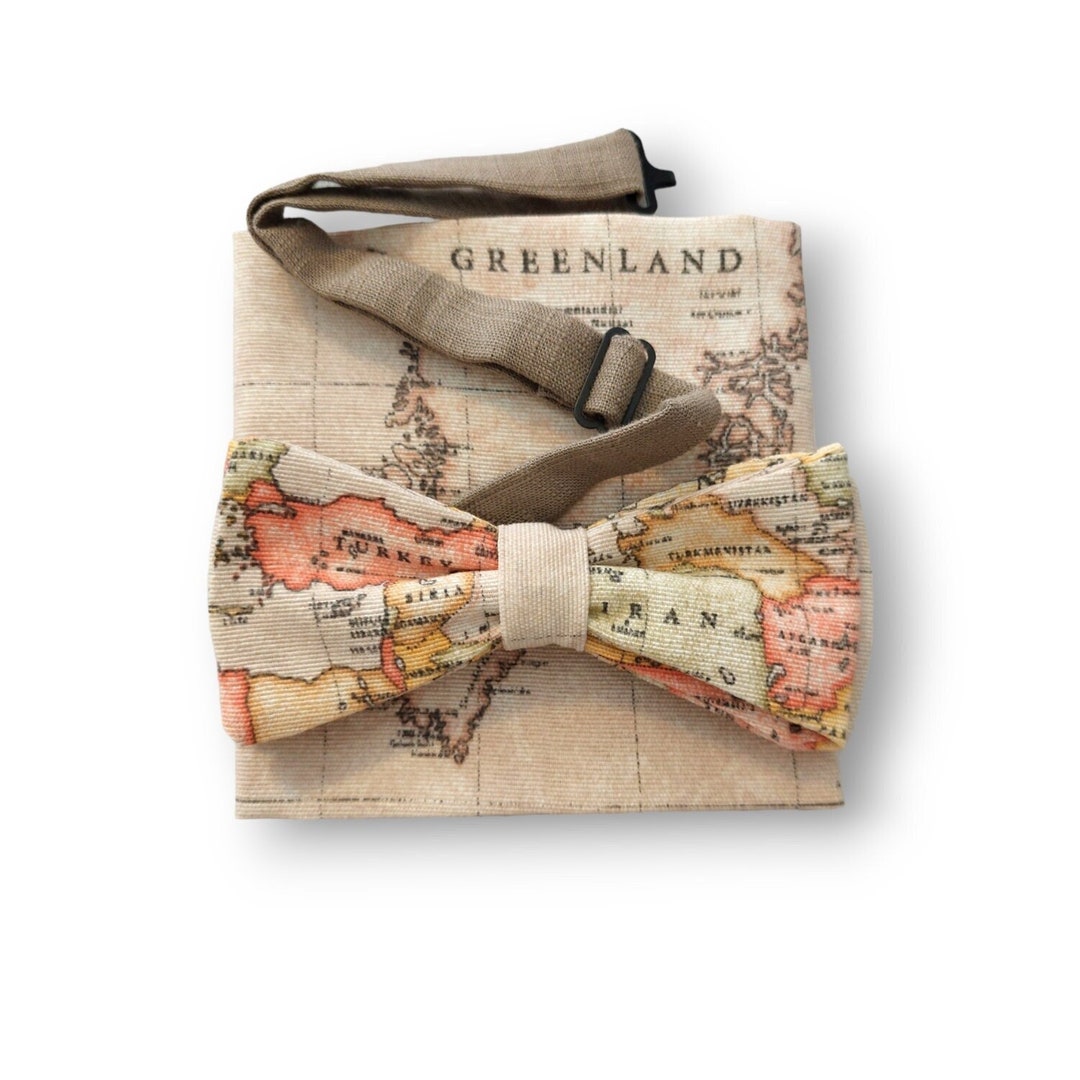 World Map Bow Tie for the Modern Explorer / Destination Wedding ...