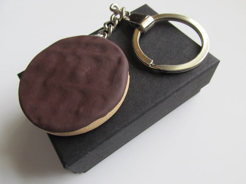 Handmade - Fimo Polymer Clay Chocolate Digestive Biscuit Keyring . Made ...