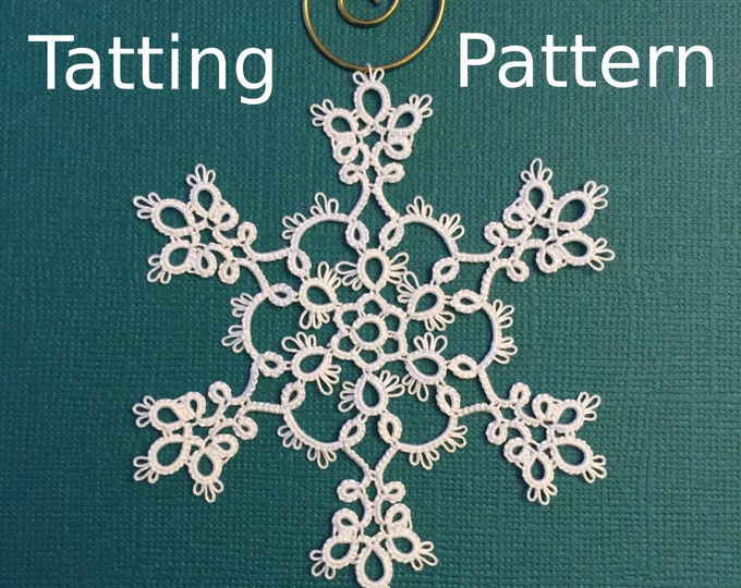 Snowflake Tatting Pattern winter Frost PDF Instant Download - Etsy