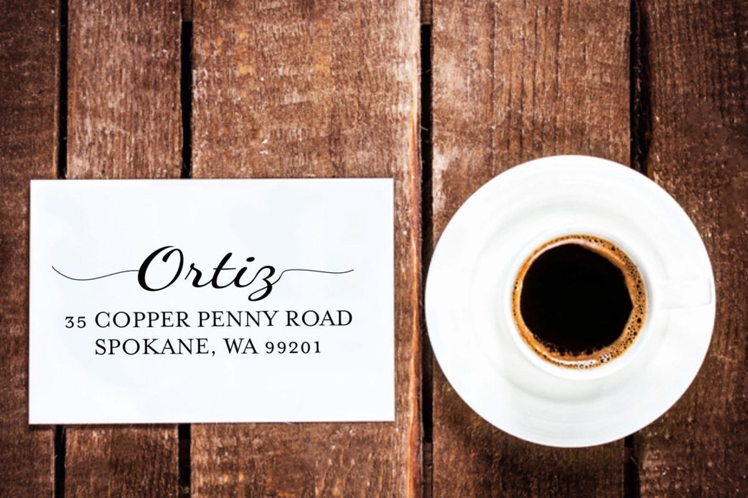 Personalized Custom Wood Handle Rubber Address Stamp With - Etsy