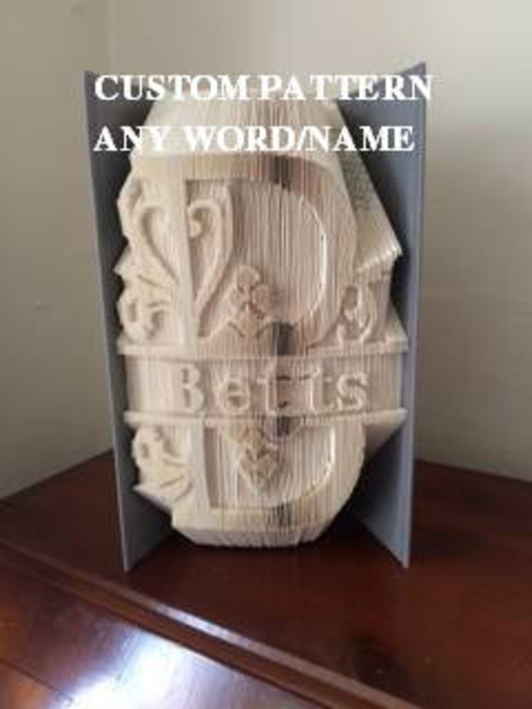 Book Folding Cut and Fold Monogram Pattern - Any Letter/word - Etsy