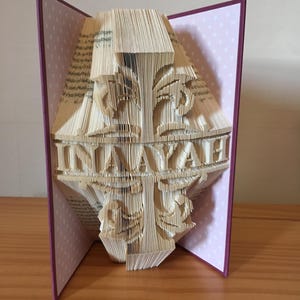 Book Folding Cut and Fold Monogram Pattern - Any Letter/word - Etsy