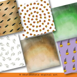 Halloween Backgrounds Halloween Pattern Digital Paper Set | Etsy