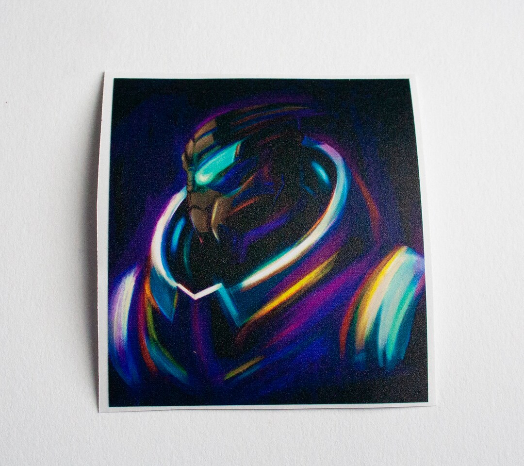 Mass Effect Neon Garrus Fan Art Sticker - Etsy UK