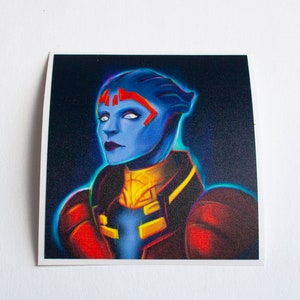 Mass Effect Neon Fan Art Sticker Set by 8 Tali, Garrus, Thane, Kandros ...
