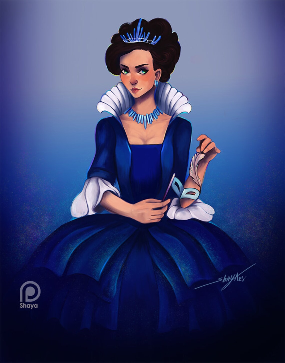 PRINT: "sapphire Queen" - Etsy