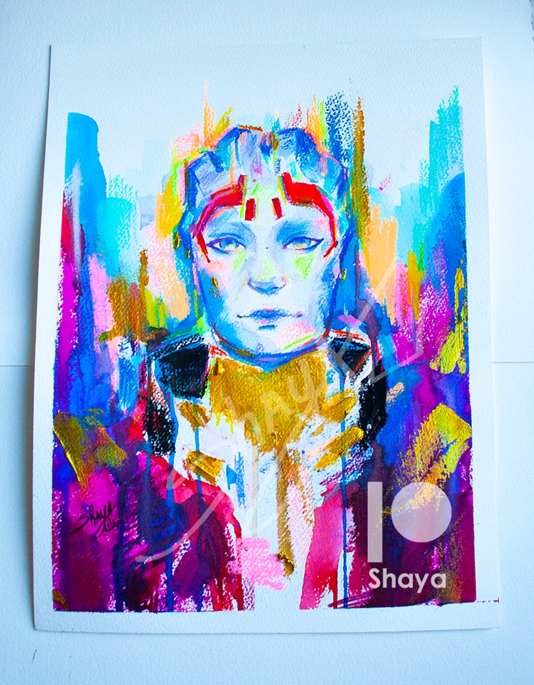 Samara / Mass Effect Fan Art Traditional Original Painting - Etsy