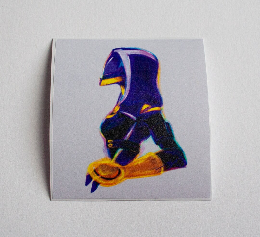 Mass Effect Tali Neon Light Fan Art Sticker - Etsy