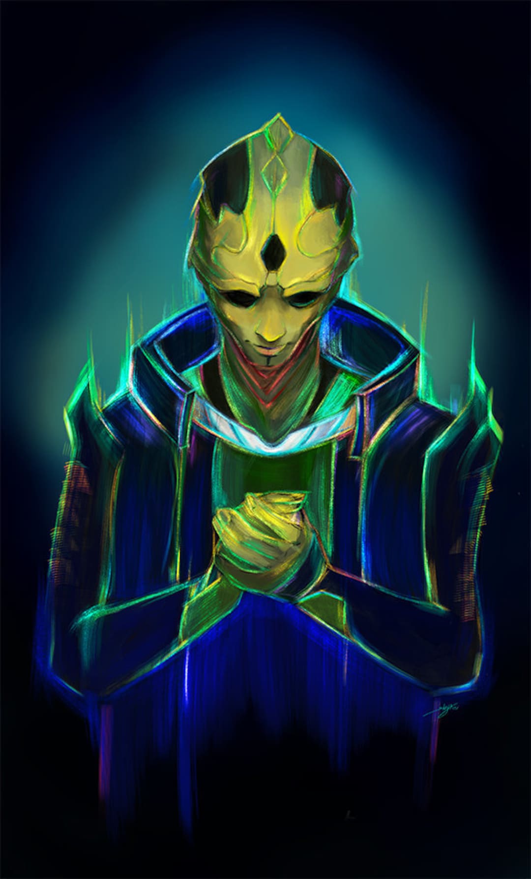PRINT: NEON Thane Krios - Etsy
