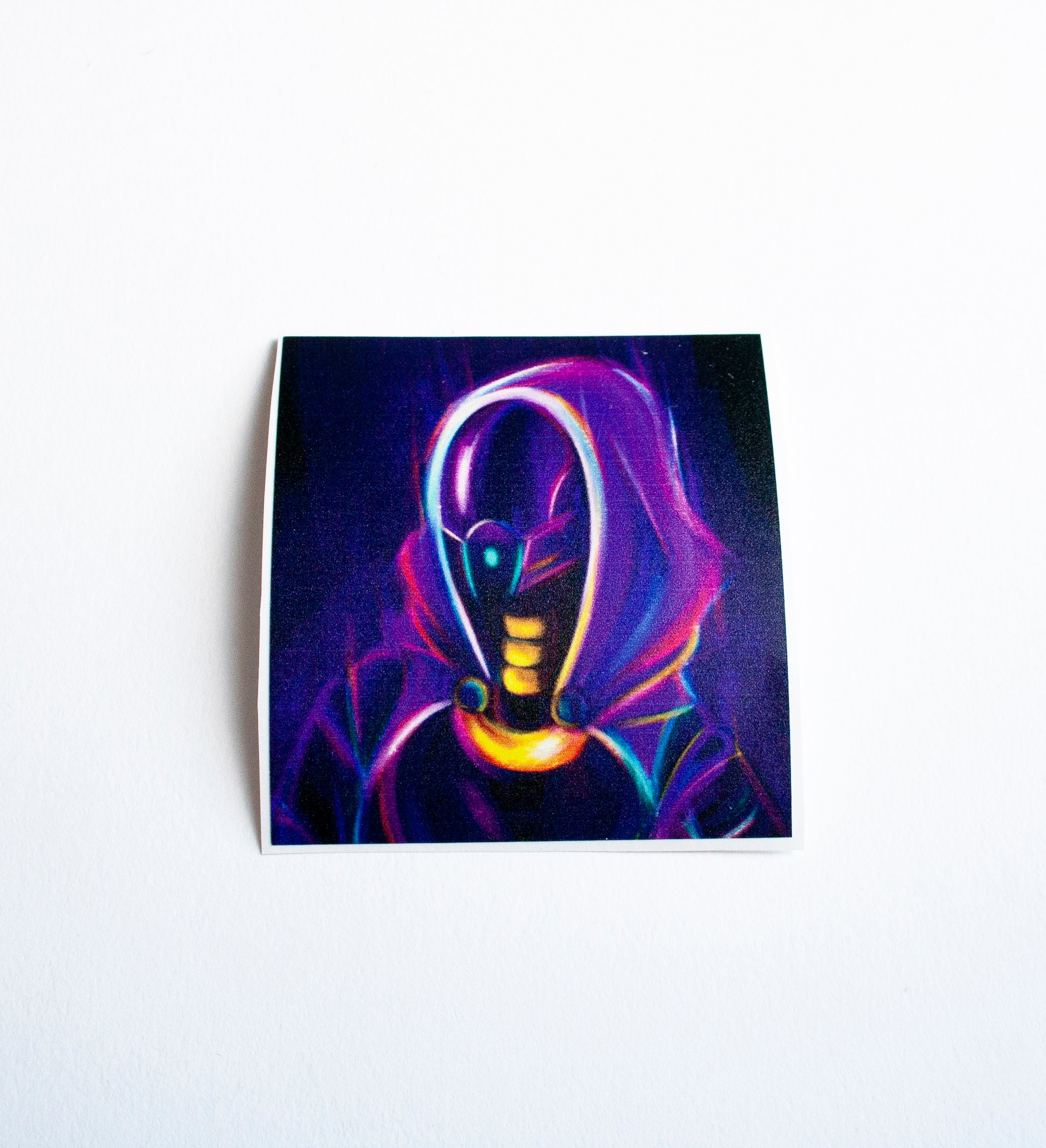 Mass Effect Neon Fan Art Sticker Set by 8 Tali Garrus | Etsy
