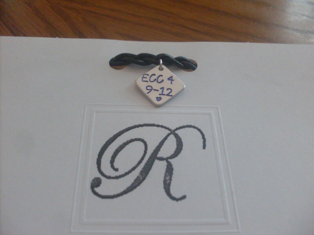 Invitation Charms 5 - 25 Pc - 1/2" Charm Silver Aluminum Hand Stamped ...