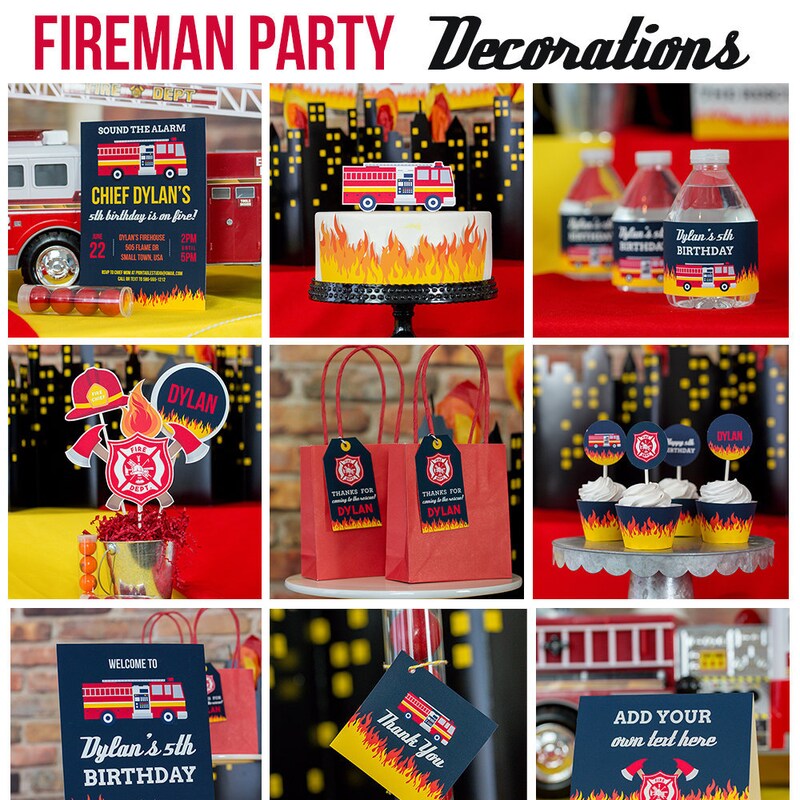 Fireman Theme - Etsy