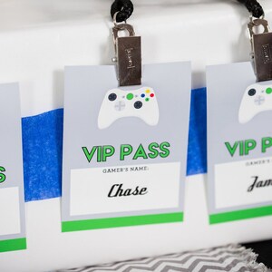 Video Game Party VIP Pass - Printable Video Game VIP Pass - Gamer VIP ...