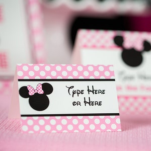 Minnie Mouse Food Labels Instant Download, Editable Minnie Mouse Party ...