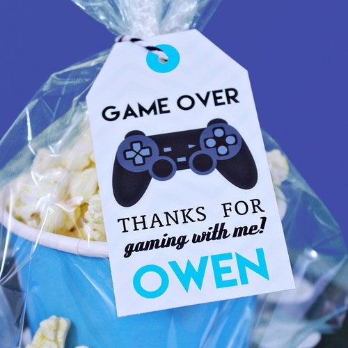 Game Over Thank You Tags With Black Controller Printable - Etsy