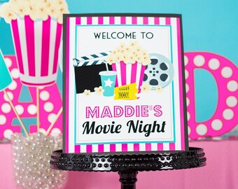 Movie Party Welcome Sign - Etsy