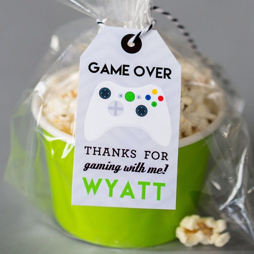 Arcade Party Favor Tags video Game Tags. Printable PDF - Etsy