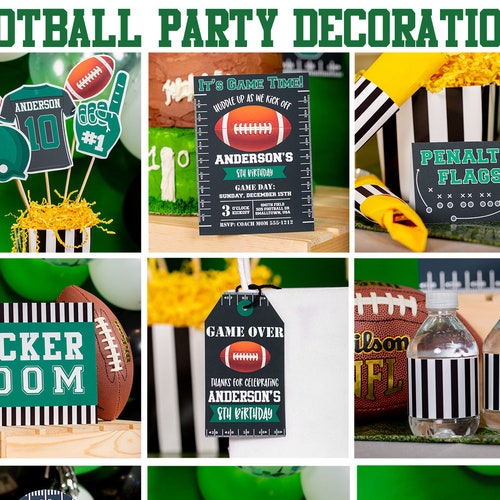 Football Party Signs Instant Download Football Birthday - Etsy