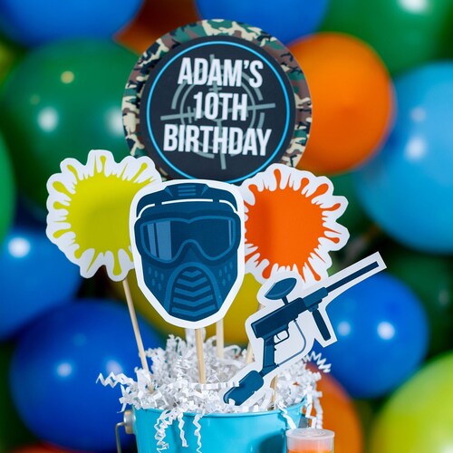Paintball Cake Topper Paintball Party Paintball Birthday - Etsy