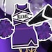 Cheerleading Centerpieces in Purple - Printable Cheer Centerpieces ...