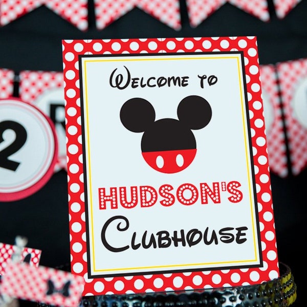 Welcome to Mickey Mouse Clubhouse Party Sign - Etsy