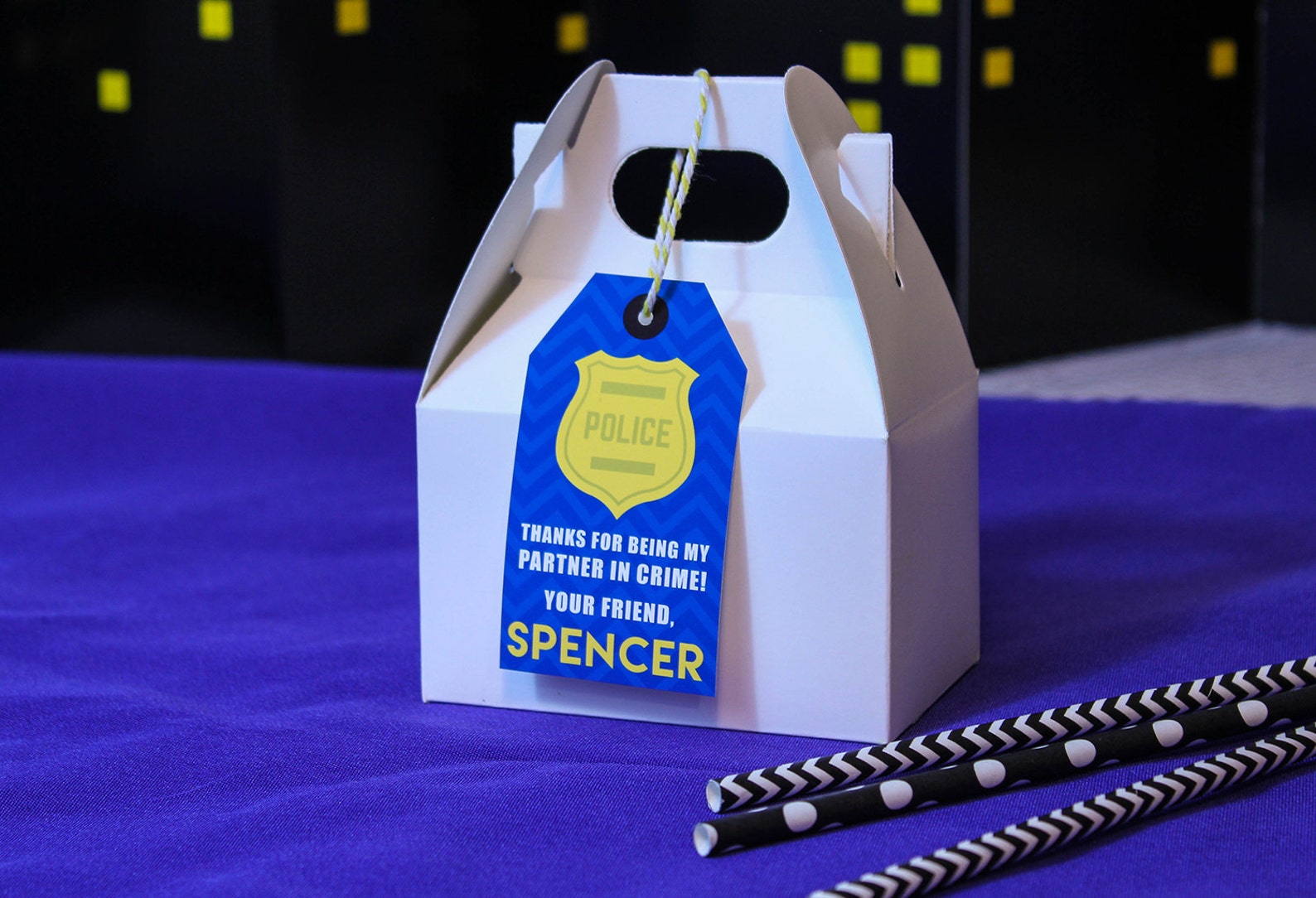 Police Badge Favor Tags Printable Policeman Party Favor Tags | Etsy