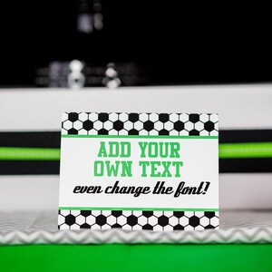 Soccer Party Food Labels INSTANT DOWNLOAD Soccer Candy Table Signs ...