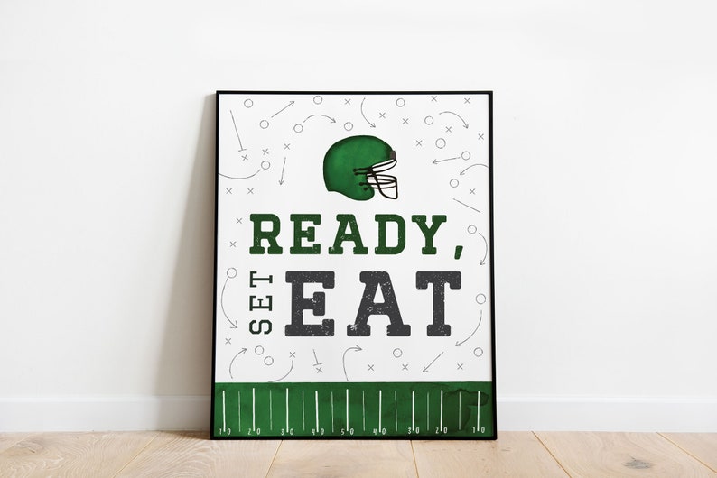 Football Party Sign Bundle, Football Birthday Signs, Set of Football ...