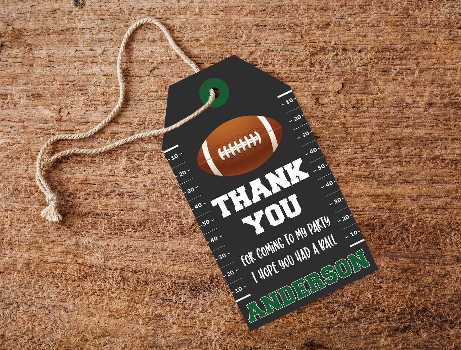 Football Favor Tags Printable Football Party Favor Tags | Etsy
