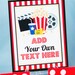 Movie Party Signs in Red, Instant Download Red Movie Party Signs in Red ...