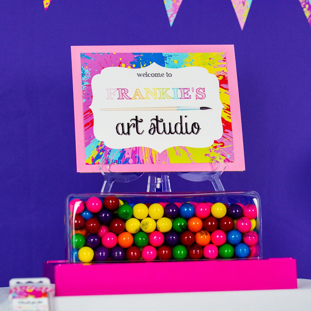 Art Party Sign Printable Signs for Art Birthday Party Painting Party ...