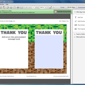 Video Game Inspired Thank You INSTANT DOWNLOAD Pixel Game Printable ...