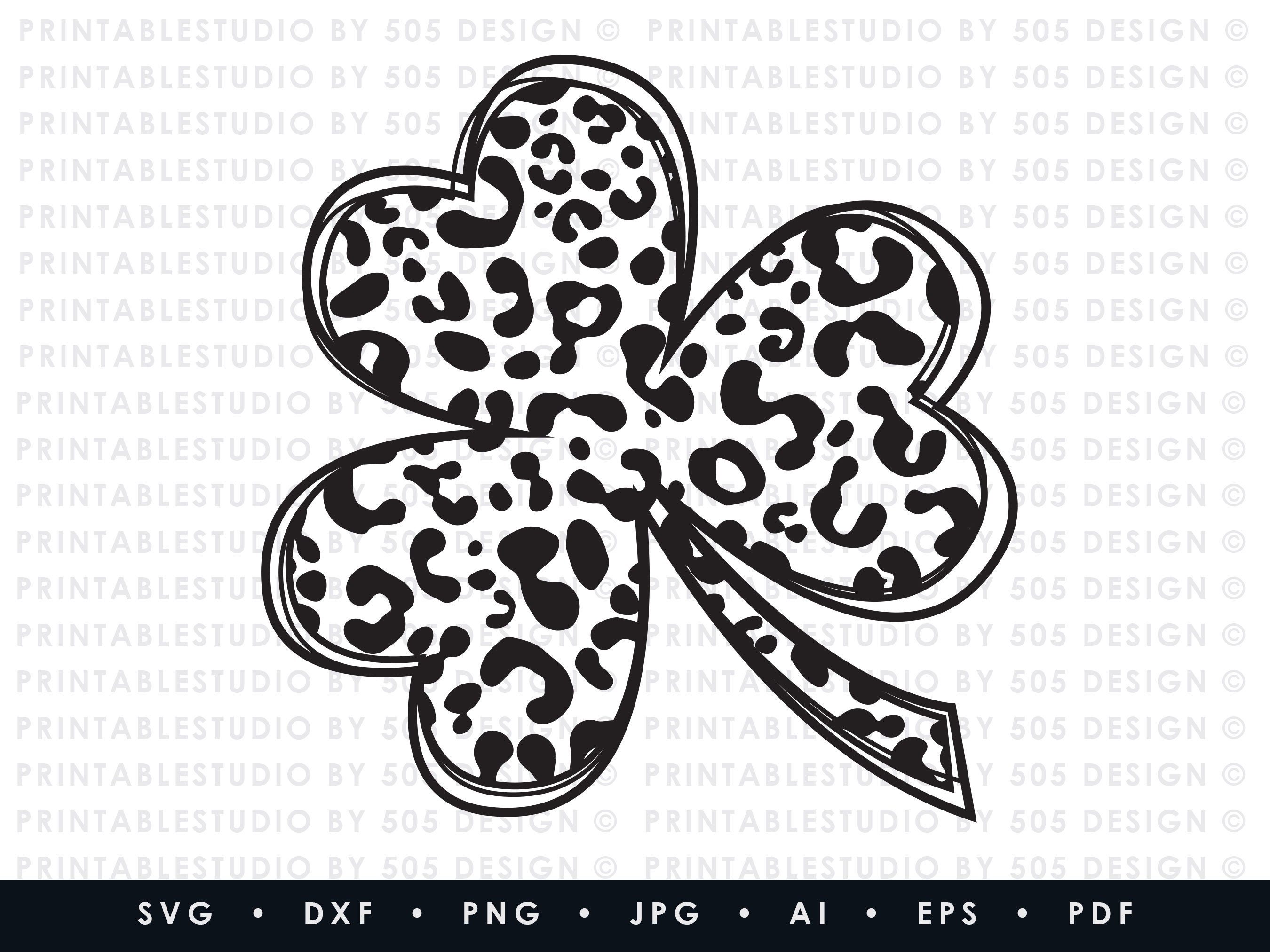 Shamrock Svg - Leopard Print Shamrock SVG - Cute Shamrock SVG - Animal ...
