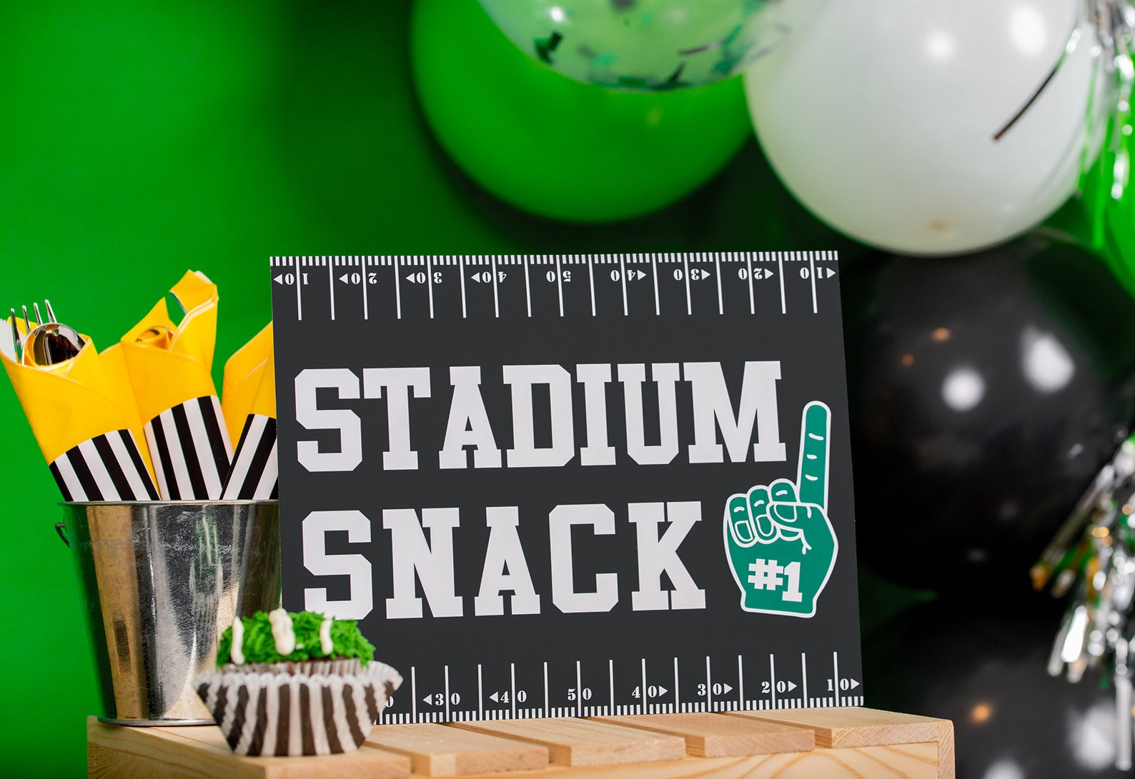 Football Party Signs - Instant Download Football Birthday Party Signs ...