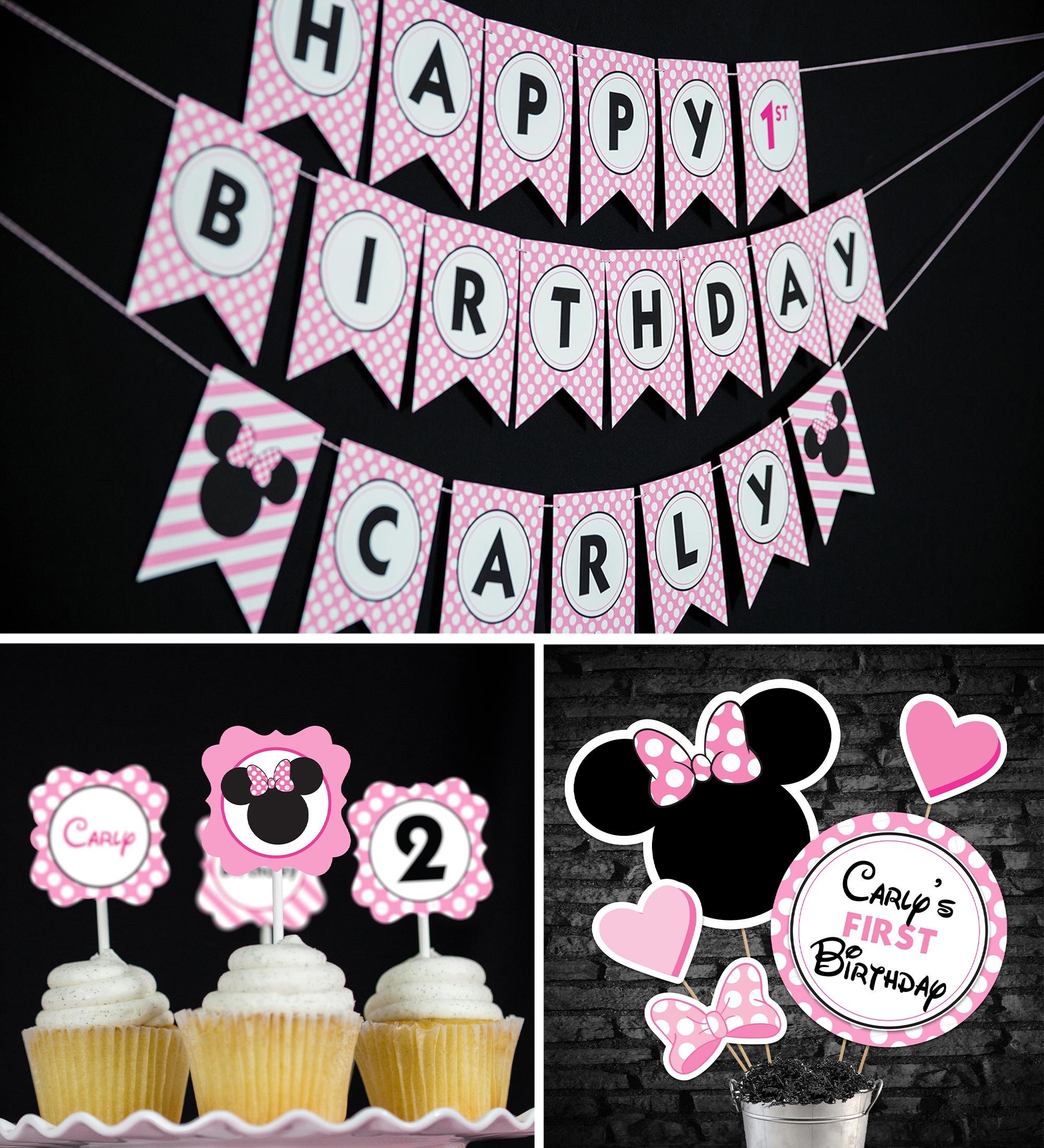Minnie Mouse Birthday Banner Free Printable Printable MICKEY And